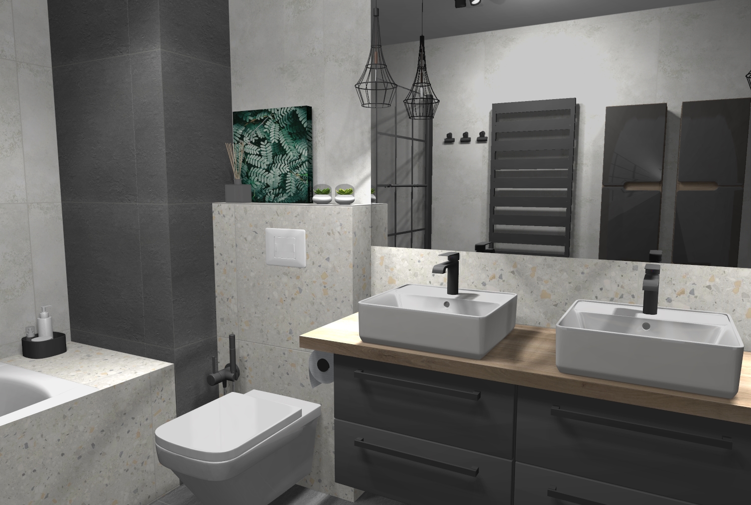 Archiwa: Lastryko w łazience - Niebieska Komoda - projektowanie wnętrz